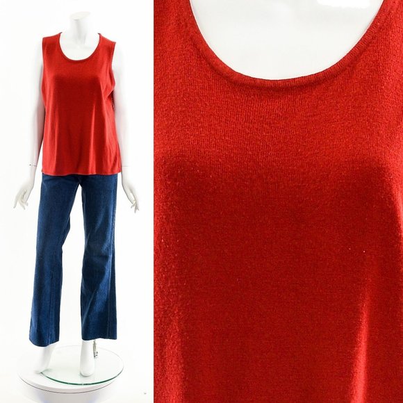 Tops | Cherry Red 9s Sleeveless Top | Poshmark